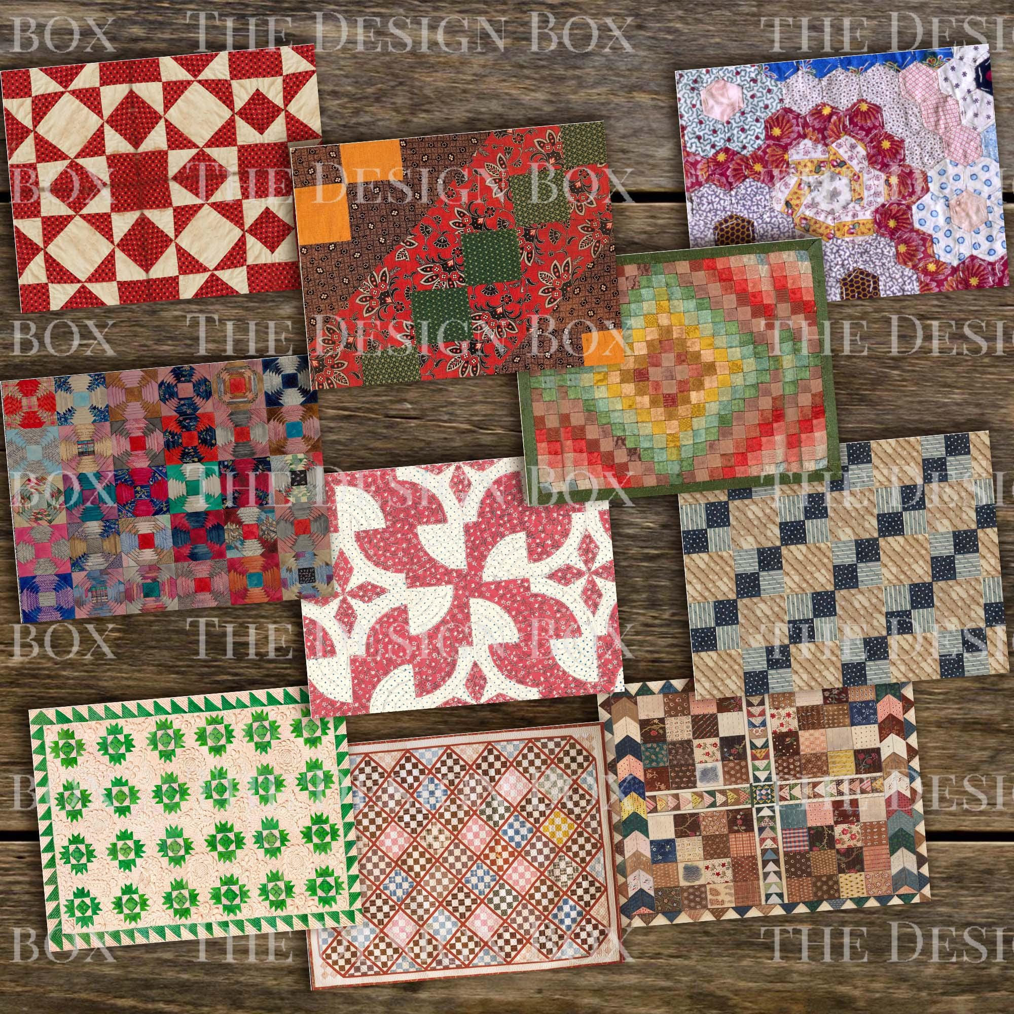 Patchwork Quilt Patterns, Printable Papers, Junk Journal, Quilt ...