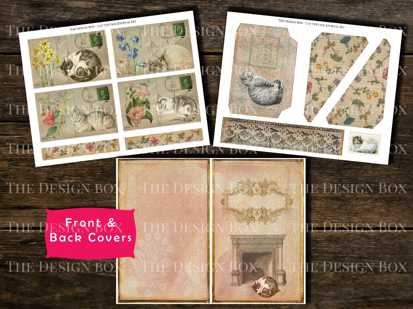 Cats & Kittens Journal Kit, 25 Printable Pages, Playful Kitten Journal ...