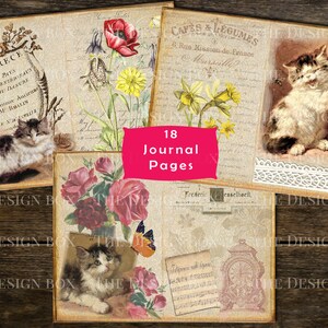 Cats & Kittens Journal Kit, 25 Printable Pages, Playful Kitten Journal ...