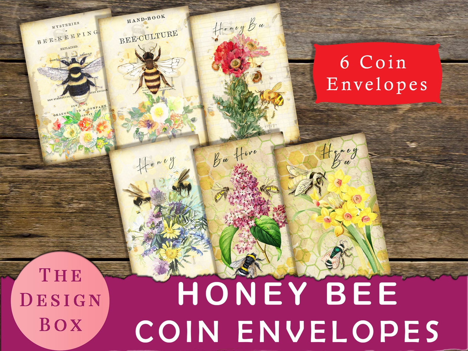 Honey Bee Coin Envelopes Ephemera Bee Journal Junk - Etsy