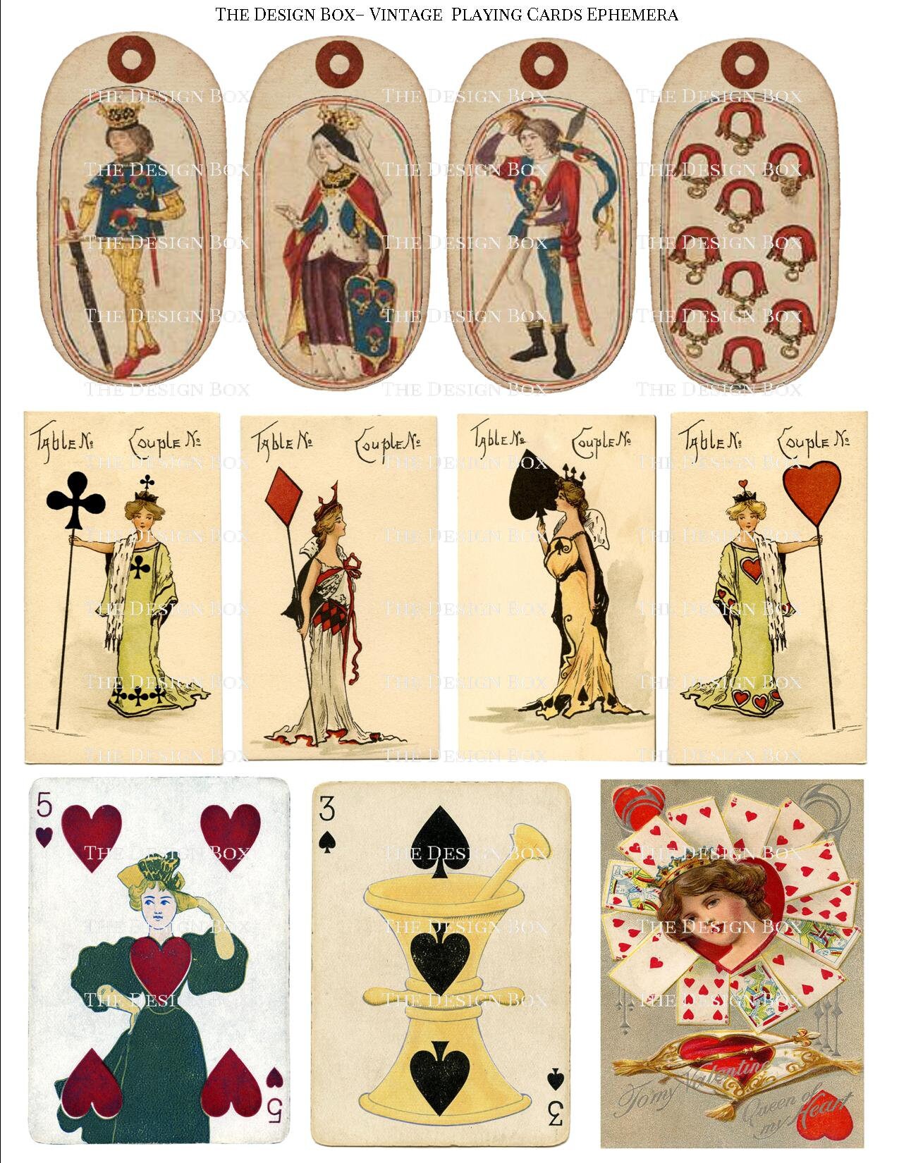 1400-1700 Playing Cards Digital Ephemera Games Ephemera Old - Etsy