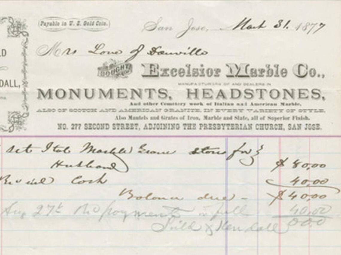 Vintage 1800s Invoices, Printable Receipts, Old Handwritten Invoice ...