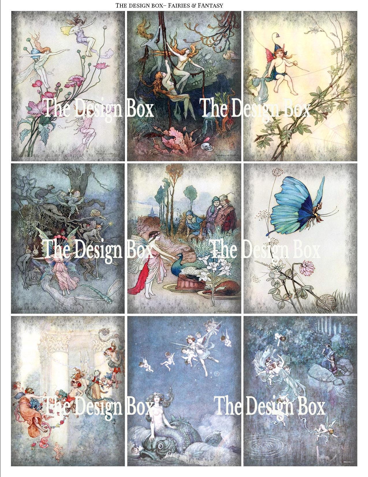 Fairies & Fantasy, Digital Cards, Magical Fairies, Fairy Cards, Vintage ...