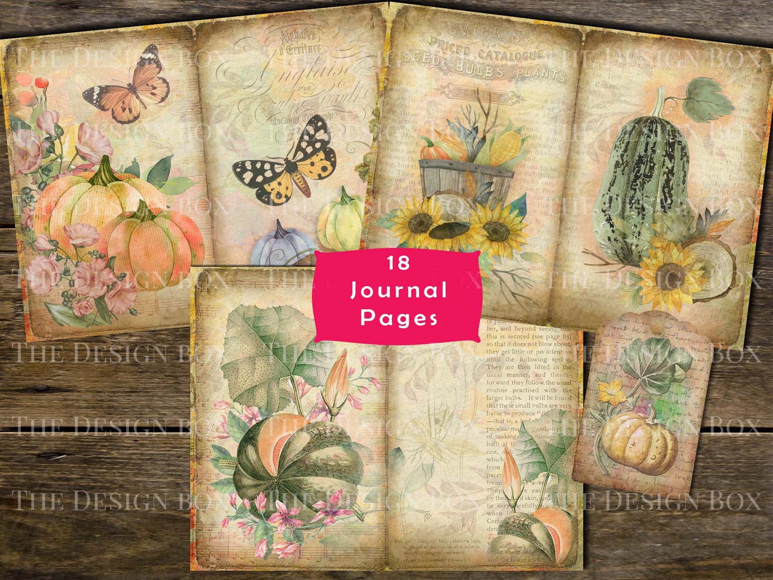 Harvest Pumpkin Journal Kit, 25 Printable Pages, Thanksgiving Journal ...