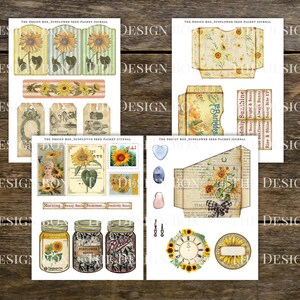 Sunflower Seed Packet, Printable Journal Kit, 4.5x7, Junk Journal ...