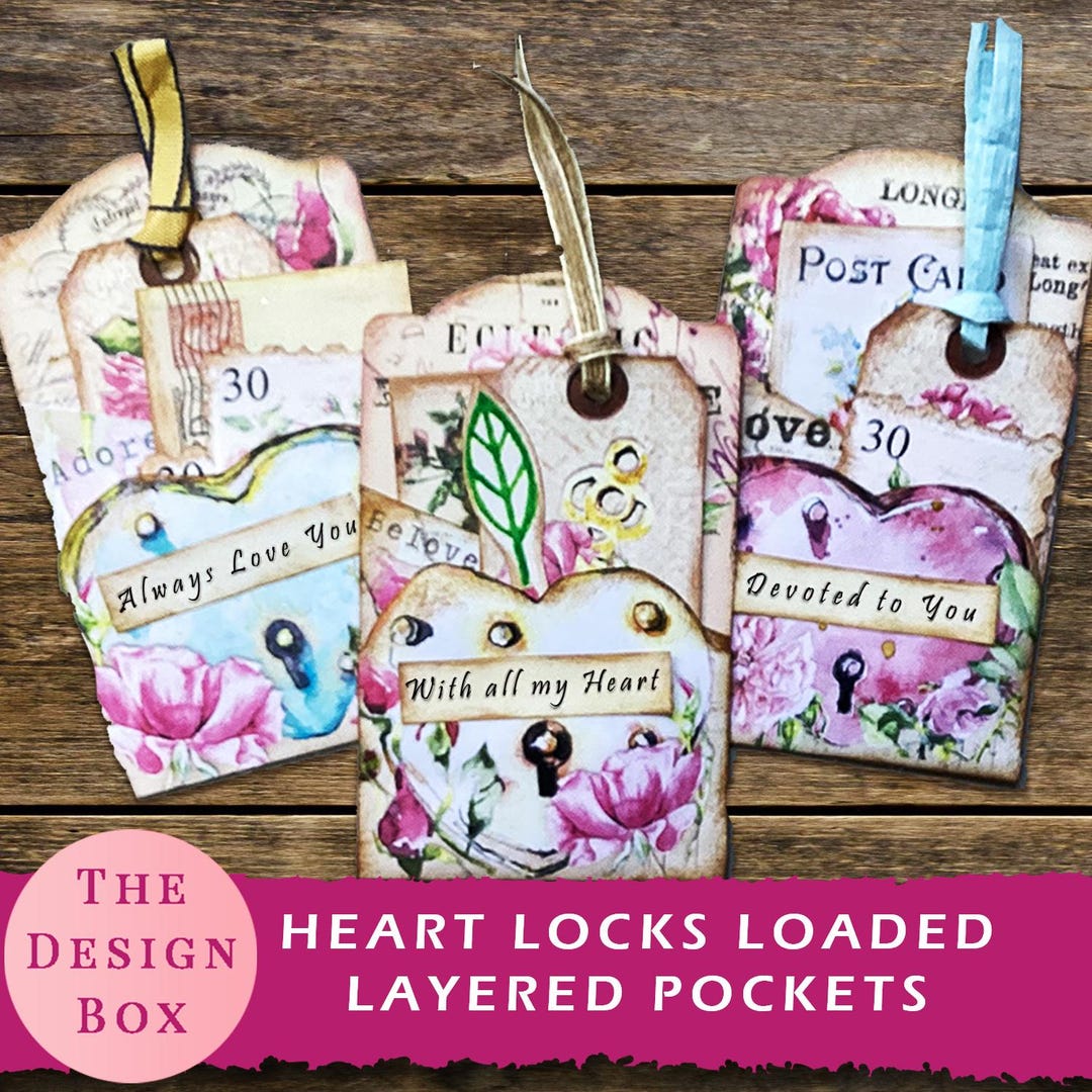 Heart Locks, Loaded Pockets, Printable Kit, Journal Pockets, Junk ...