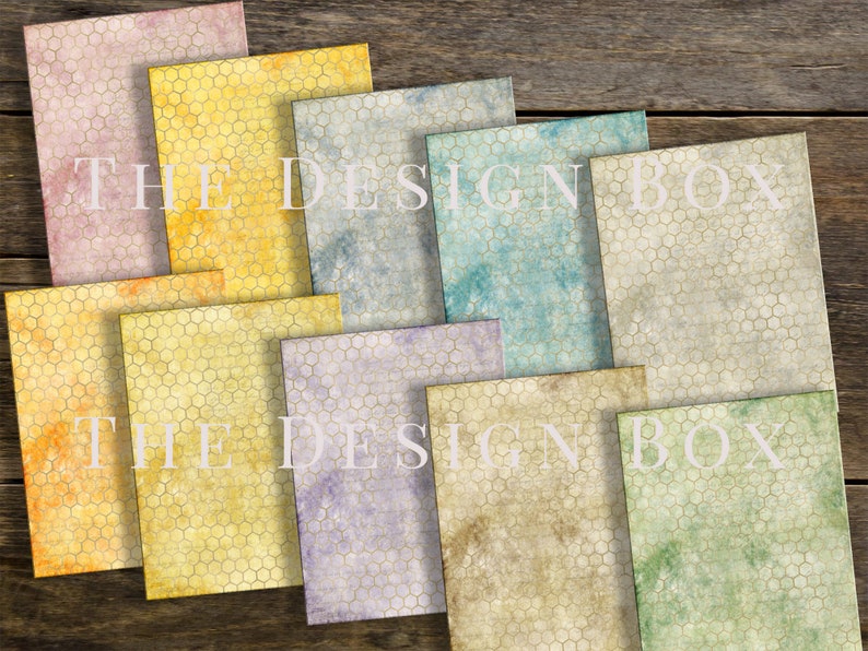 Bee Honeycomb, Paper Pack, Printable Papers, Junk Journal, Bee Paper ...