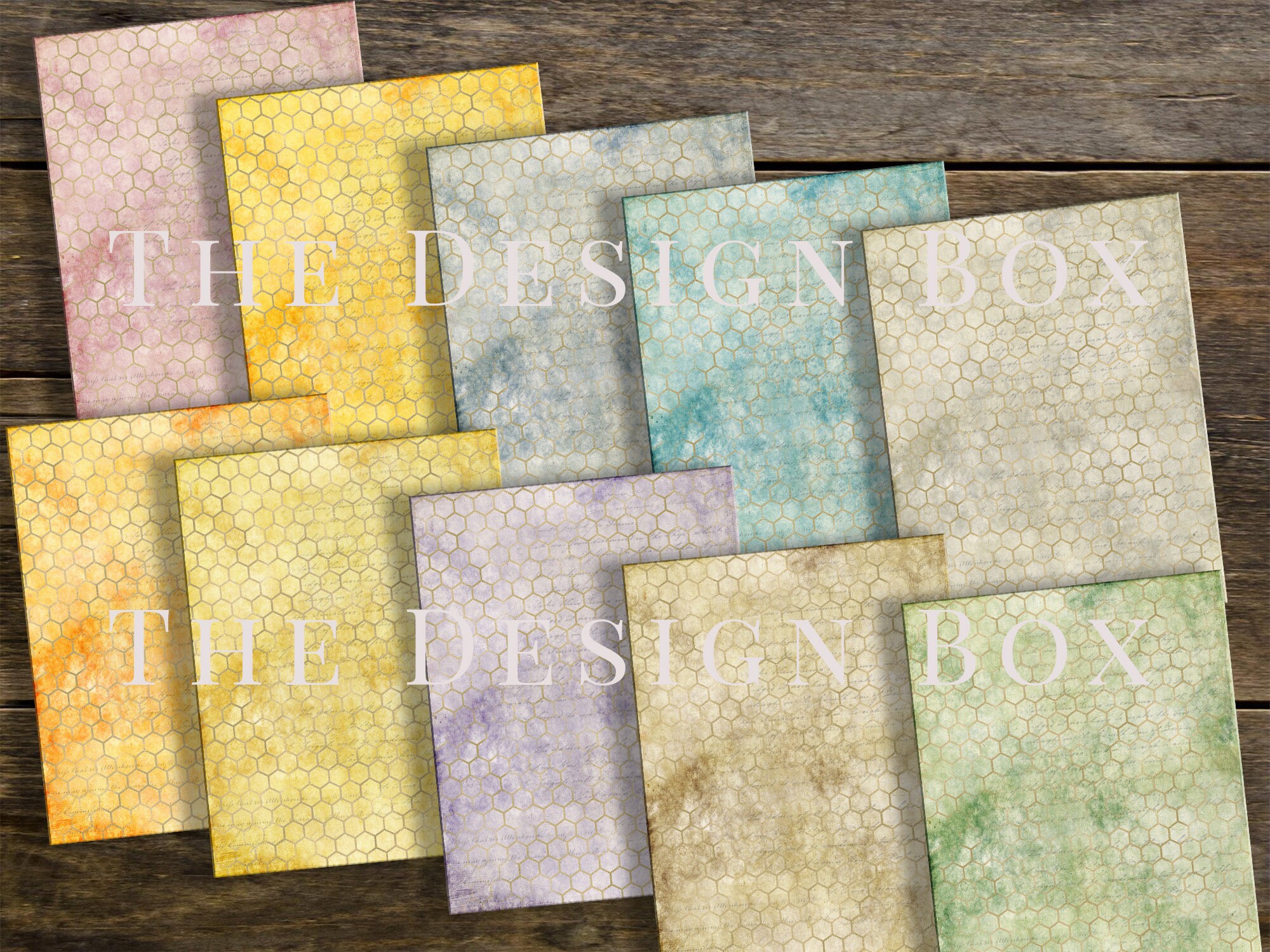 Bee Honeycomb, Paper Pack, Printable Papers, Junk Journal, Bee Paper ...