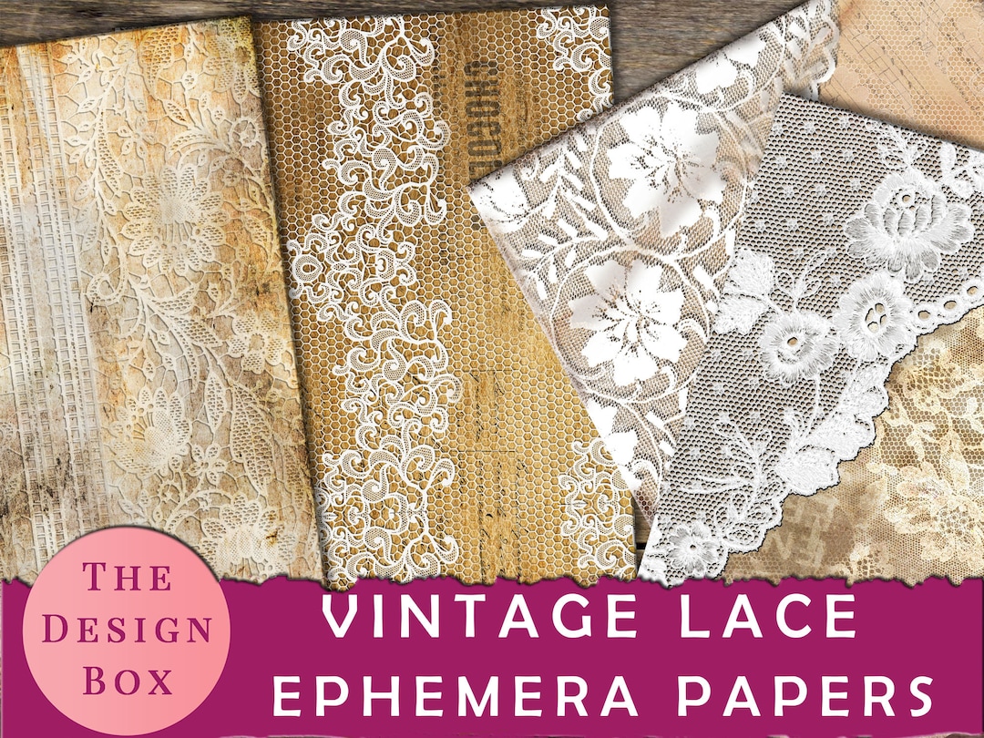 Lace, Junk Journal Printable, Digital Lace Collage, Junk Journal ...