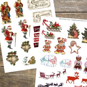 15 Christmas Fussy Cut, Printable Pages, Vintage Christmas. Christmas ...