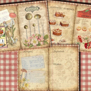 Kitchen & Baking Journal Kit, 25 Printable Pages, Grandma's Kitchen ...