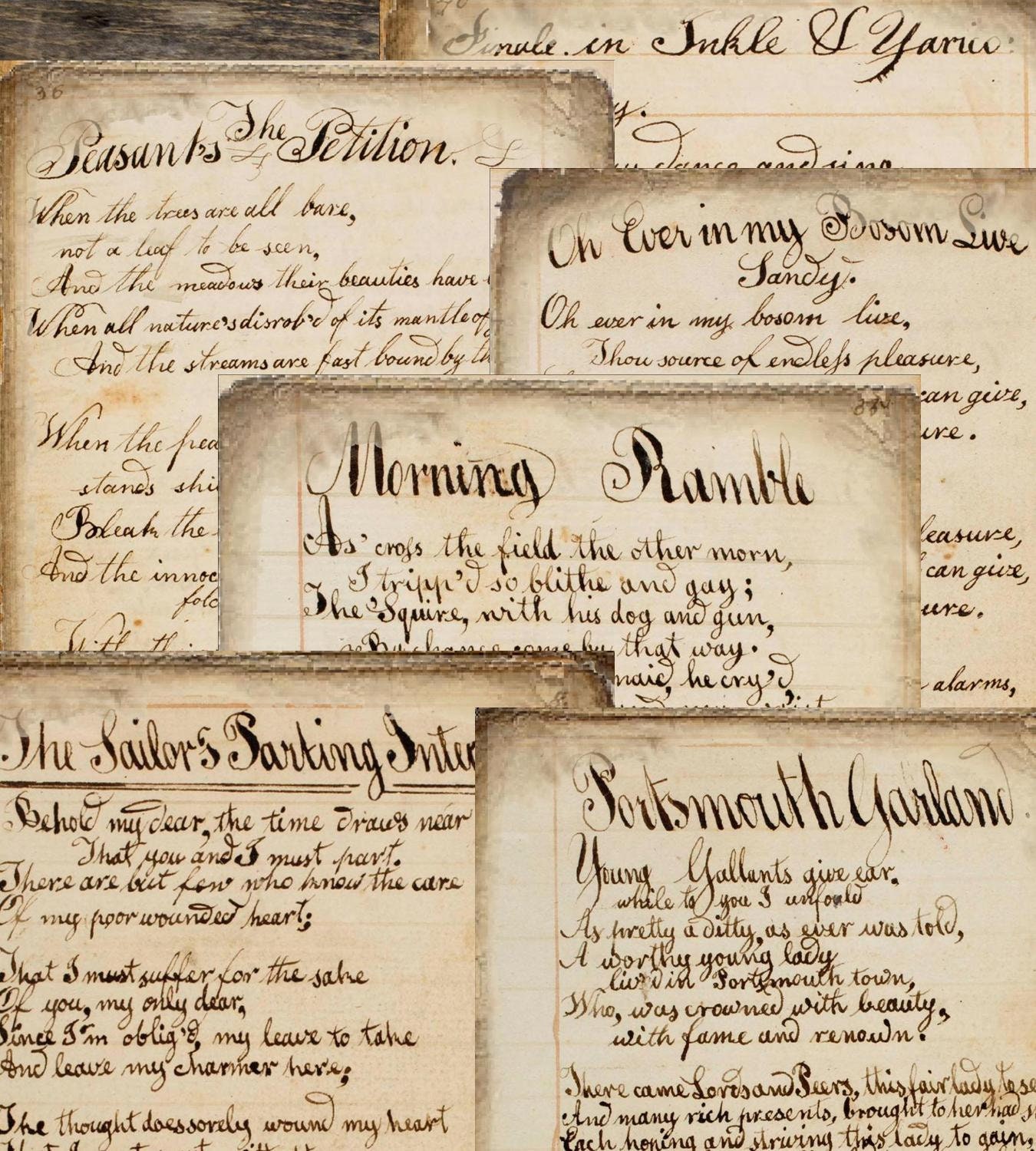 1809 Ancient Songs, Printable Pages, Handwritten, Ephemera, Vintage ...