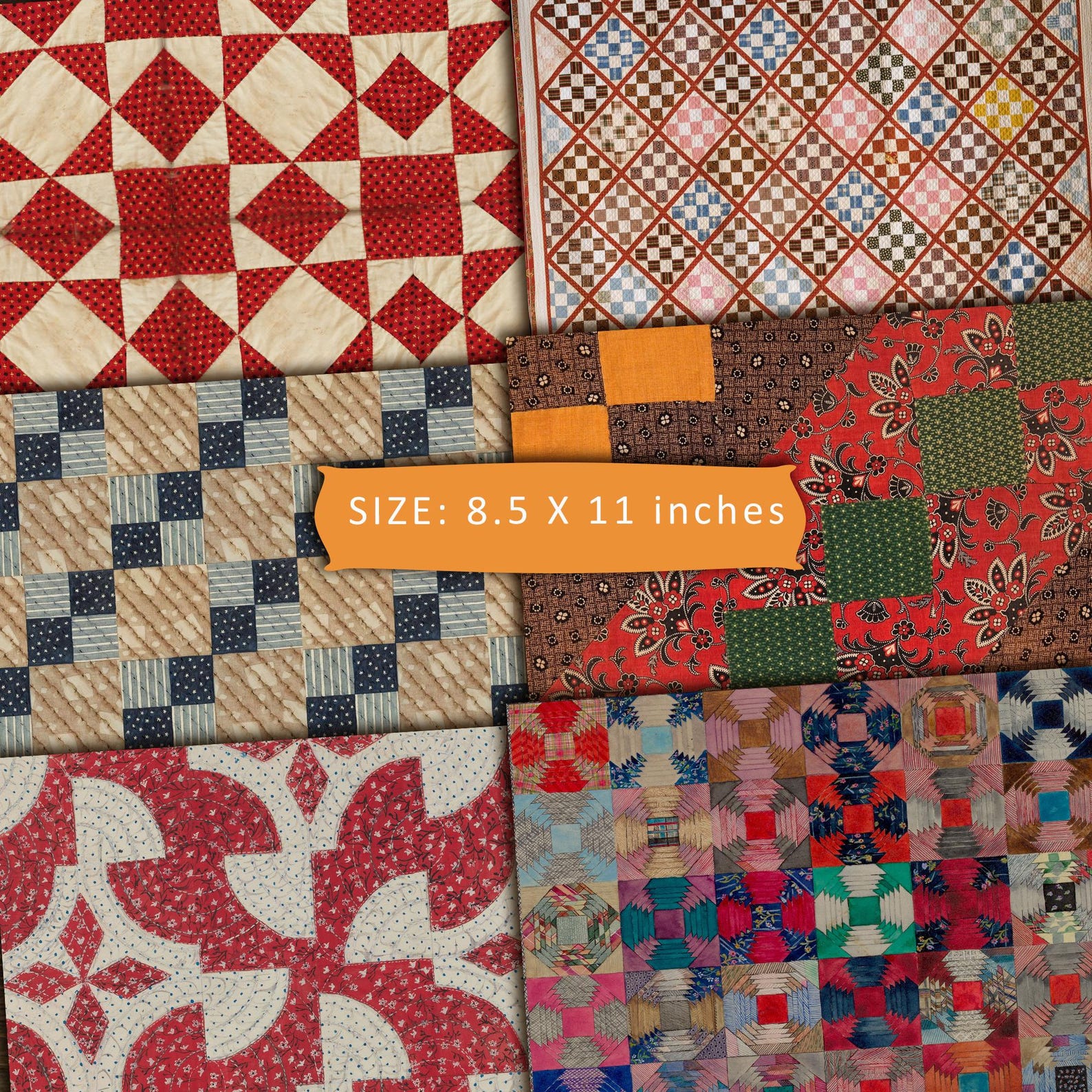 Patchwork Quilt Patterns, Printable Papers, Junk Journal, Quilt ...