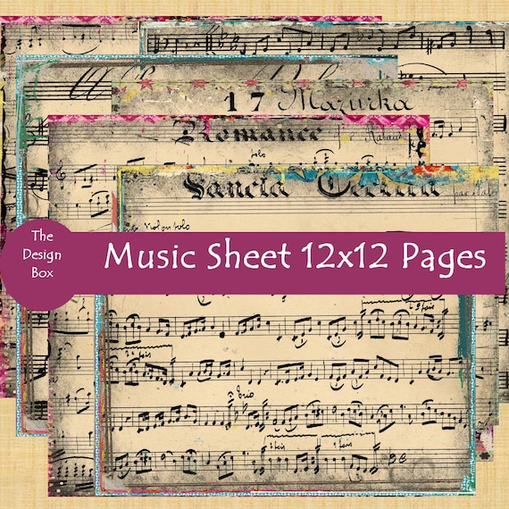 Printable Sheet Music Scrapbook Paper FREE ViNTaGE DiGiTaL STaMPS**: