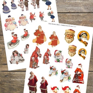15 Christmas Fussy Cut, Printable Pages, Vintage Christmas. Christmas ...