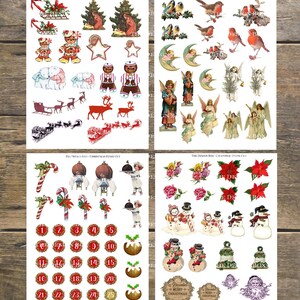 15 Christmas Fussy Cut, Printable Pages, Vintage Christmas. Christmas ...