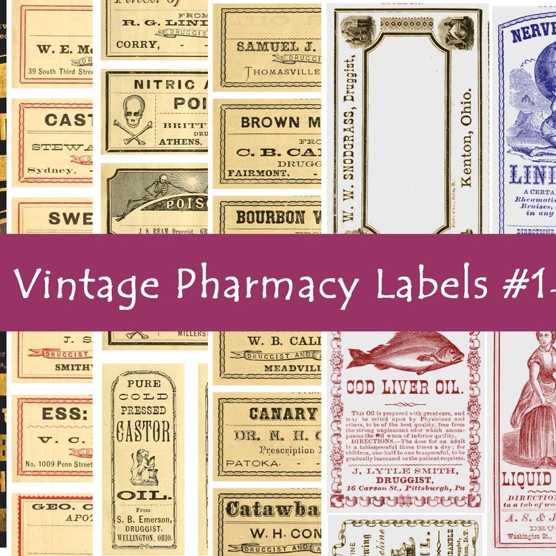 Old Pharmacy Labels - Etsy
