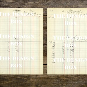 10 Vintage Handwritten Accounts Ledger Pages, Printable, Vintage ...