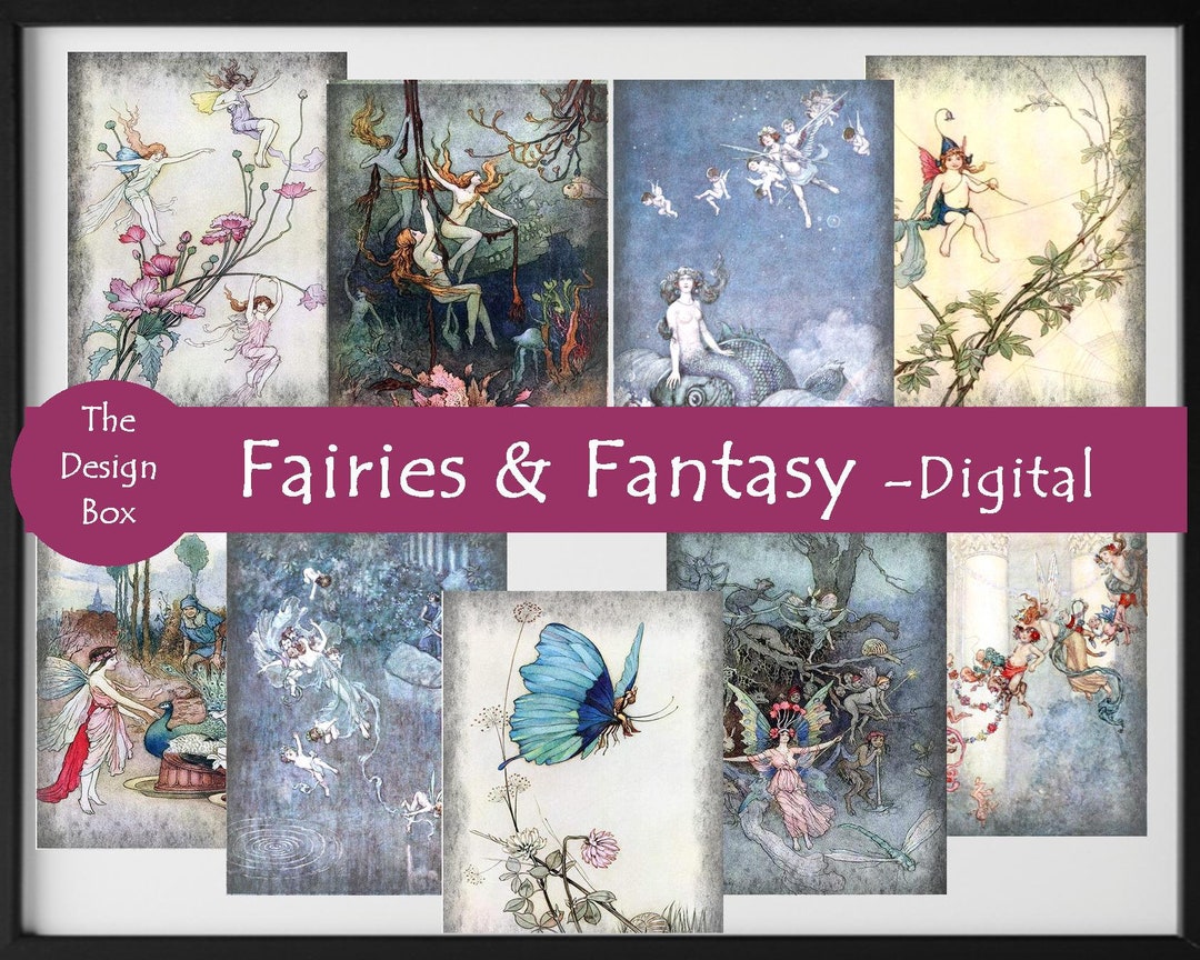 Fairies & Fantasy, Digital Cards, Magical Fairies, Fairy Cards, Vintage ...