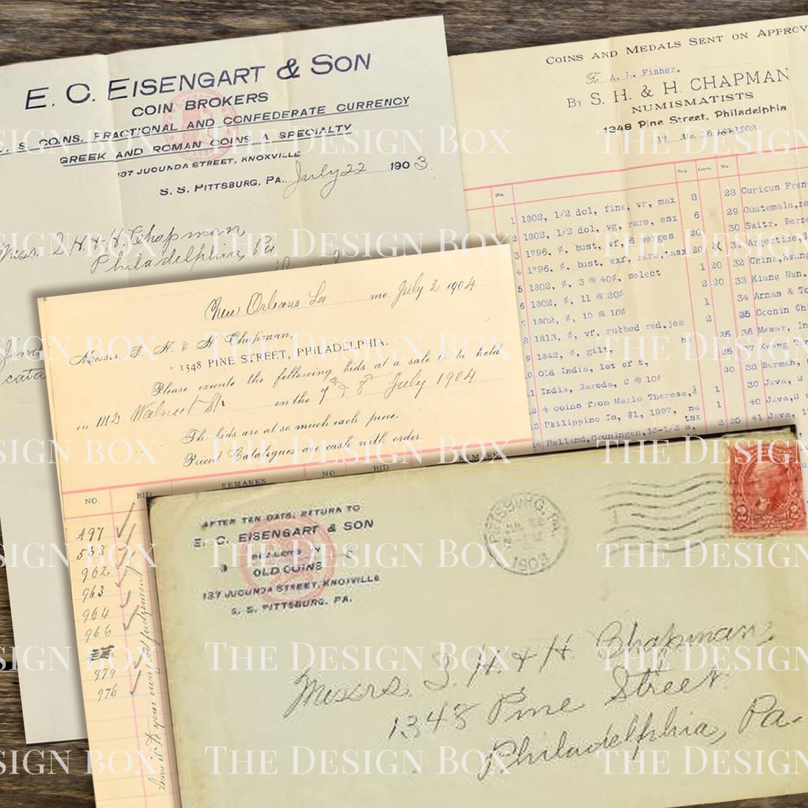 8 Vintage Invoices & Documents, Printable, 1800s, Vintage Receipts, Old ...