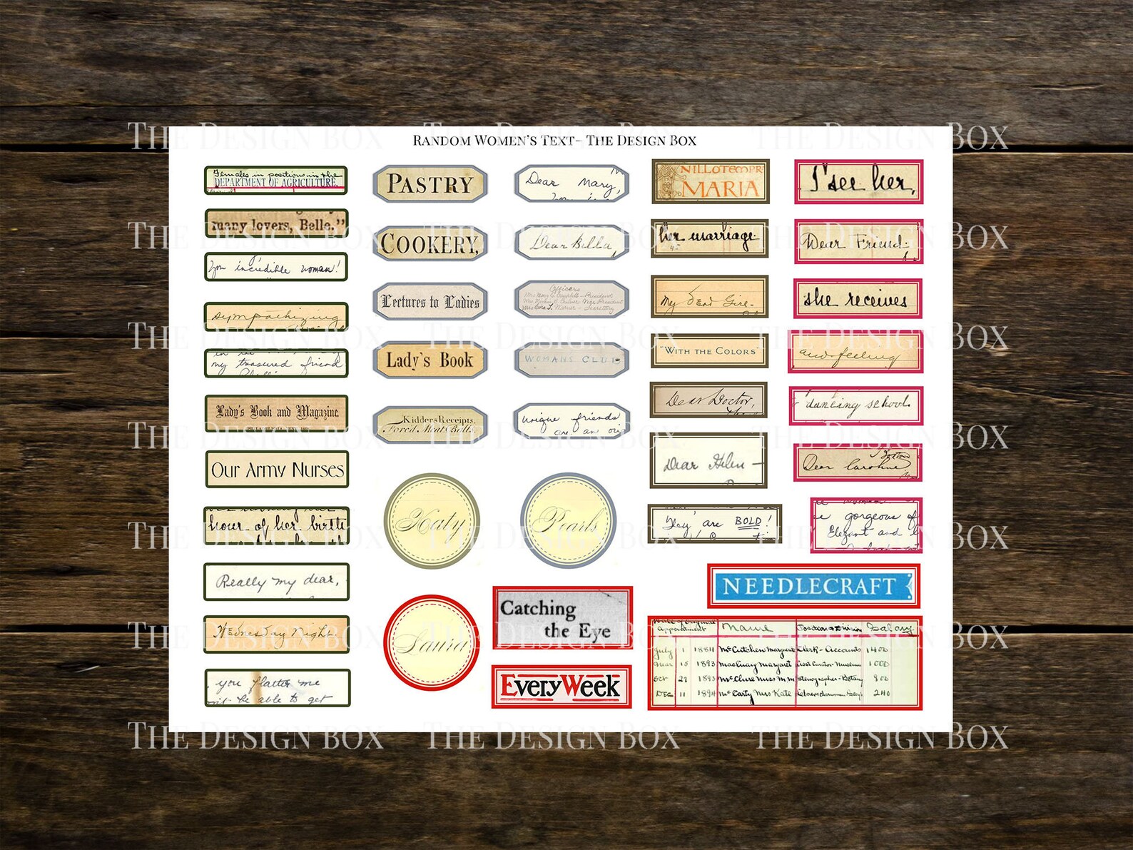 Inspiration Women Text Labels, Printable, Random Text Labels, Text ...