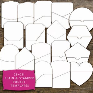 Pocket Templates, Loaded Pocket, Printable, Templates Bundle, Ink Saver ...