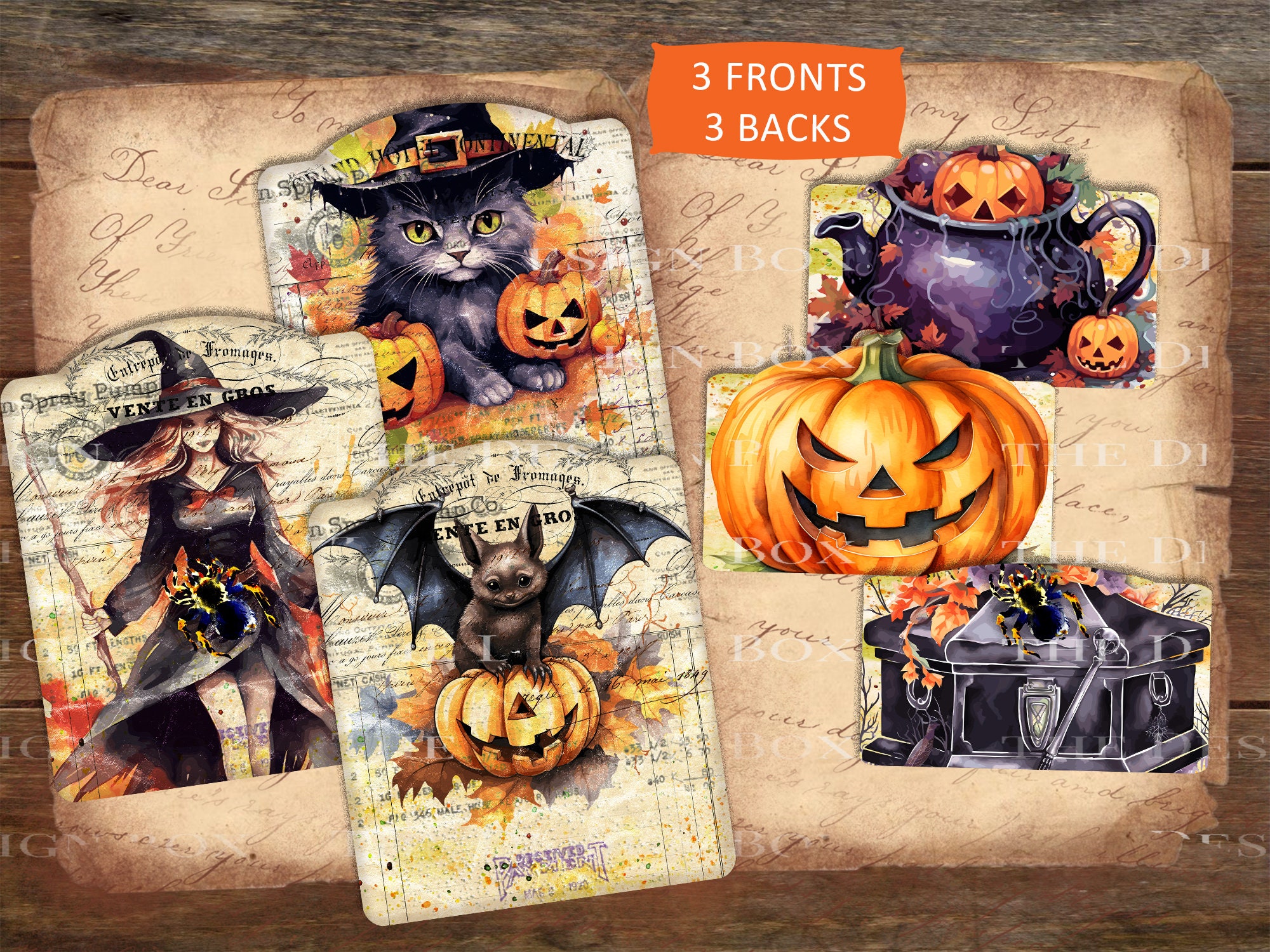 Halloween Loaded Pockets, Printable Pockets, Large Pockets, Halloween ...