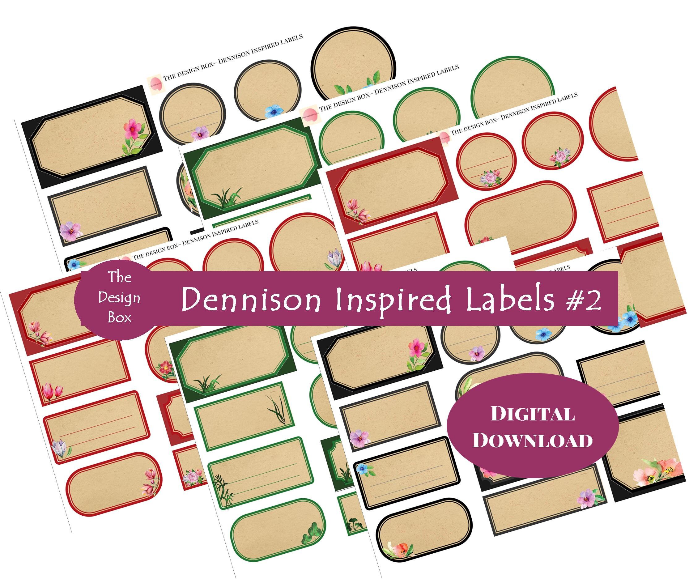Dennison Inspired Digital Labels, #2, Blank Labels, Dennison Style ...