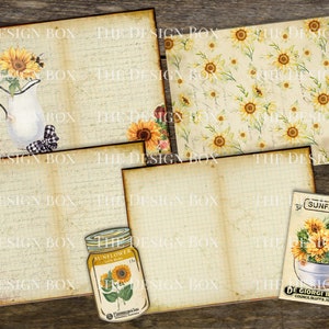 Sunflower Seed Packet, Printable Journal Kit, 4.5x7, Junk Journal ...