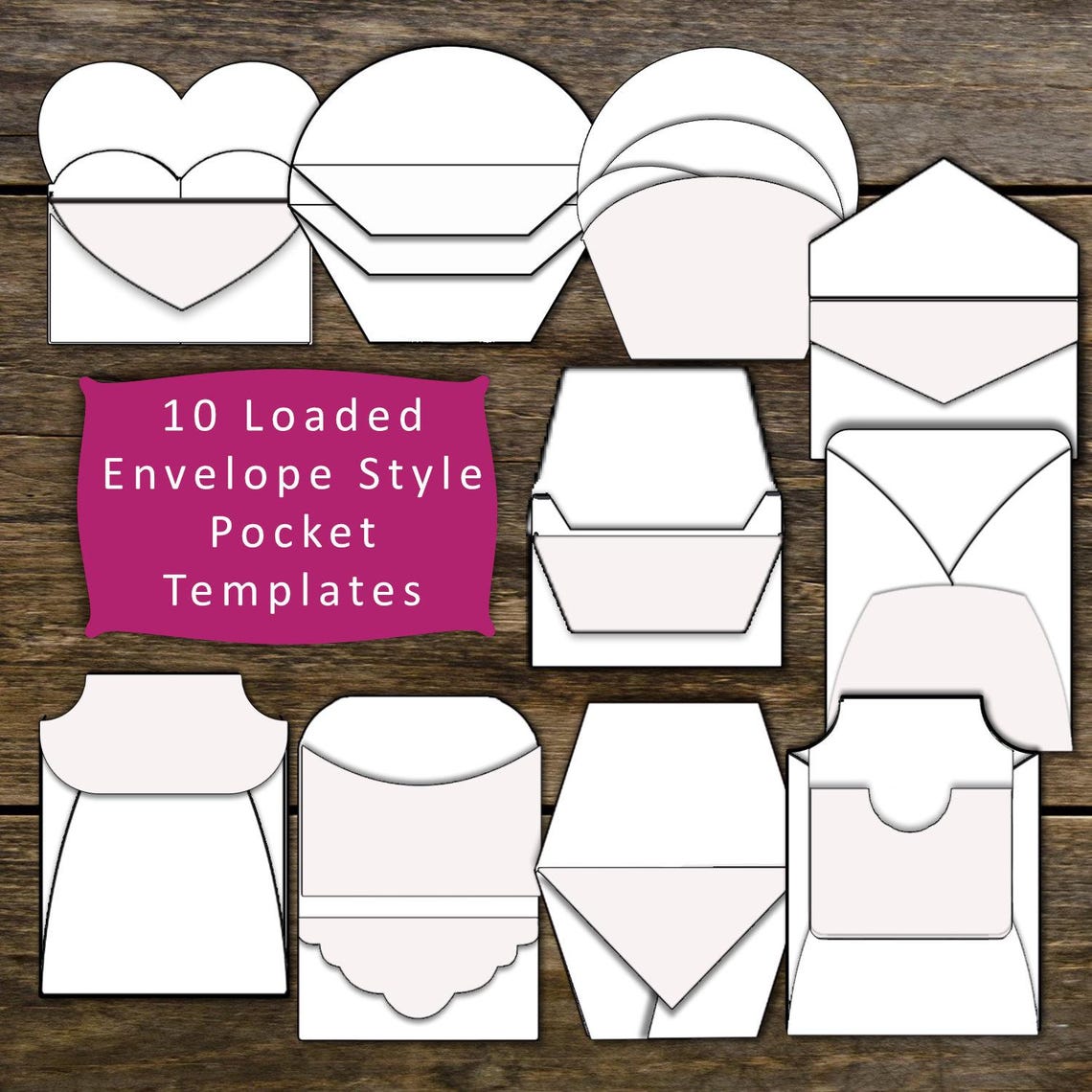Loaded Envelope Pocket Templates, Templates, Overlay, Ink Saver, Junk ...