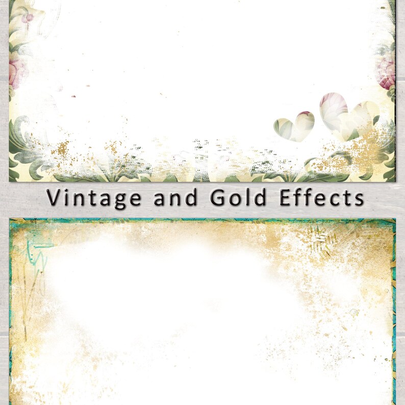 Colour Grunge Edge, Digital Overlays, PNG, Shabby, Edge Overlay, Junk ...