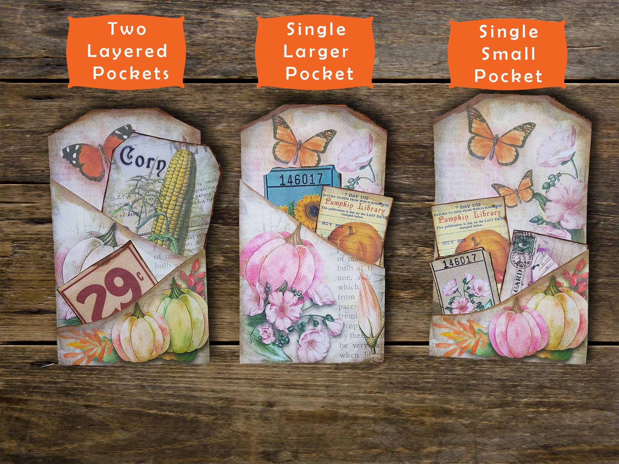 Pumpkin Loaded Pockets Printable Pockets Pocket Tags Loaded | Etsy