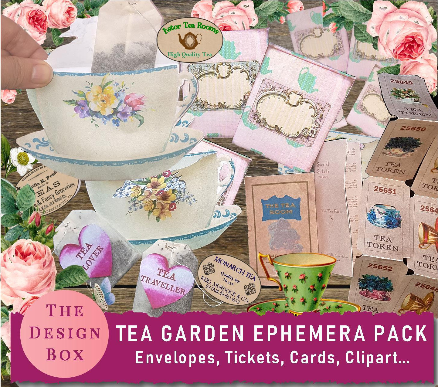 Tea Garden Ephemera Pack Tea Ephemera Vintage Tea Ephemera | Etsy