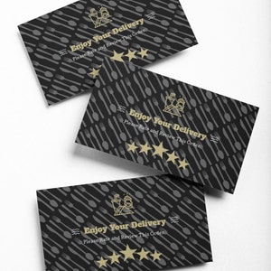 Postmates Uber Eats Doordash Delivery Thank You Cards - Etsy