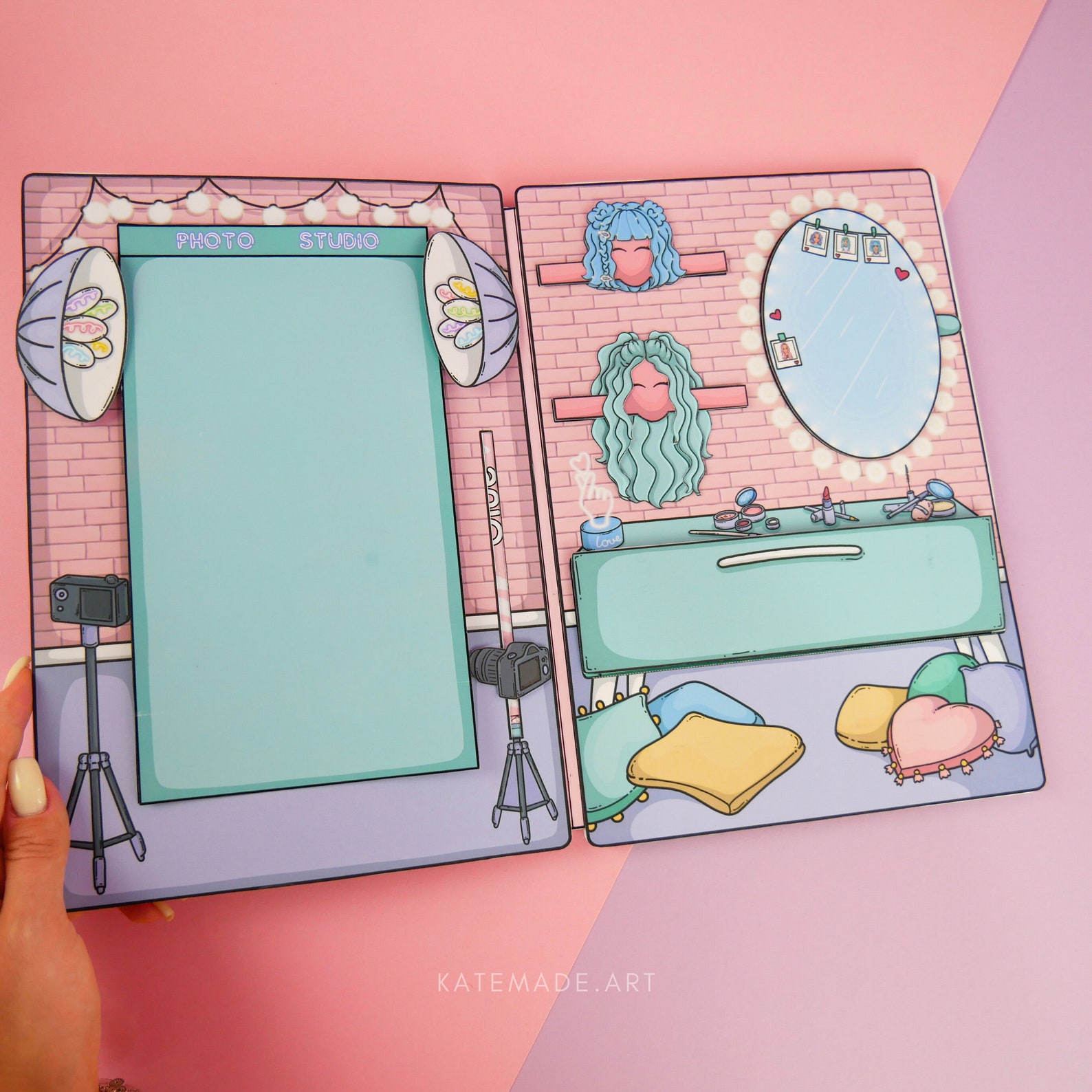 Printable Paper Dollhouse and Paper Dolls Busy Book & - Etsy