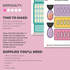 Printable Nail Salon Kit for Girls DIY Instant Download Busy Book - Etsy