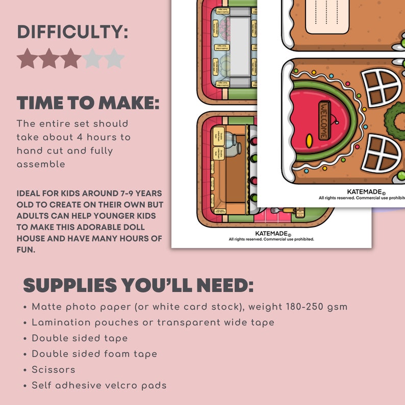 Printable Gingerbread House Preschool Games Toddler Busy - Etsy