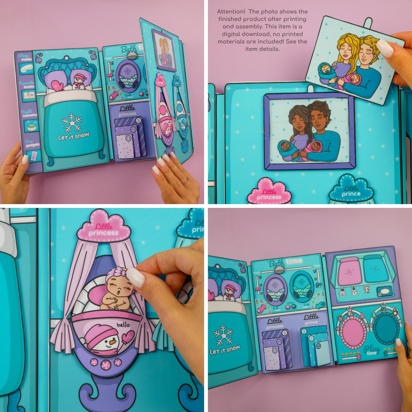 Printable Dollhouse for Paper Dolls Digital Download DIY - Etsy