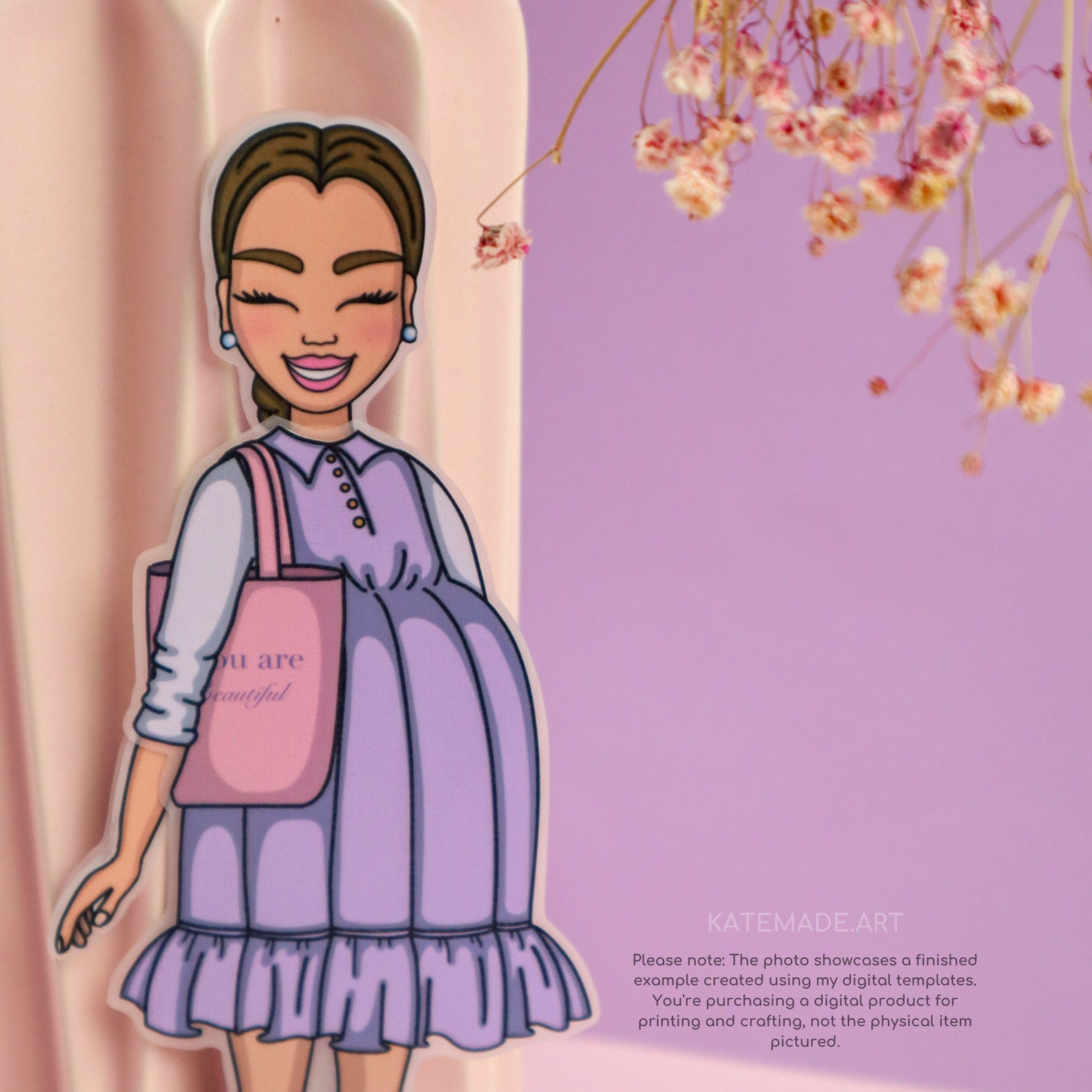 Printable Paper Dolls Dress Up Kit Maternity Clothes Diy Etsy México