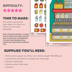 Printable DIY Project make Your Own Fast Foods Restaurant, Kids ...