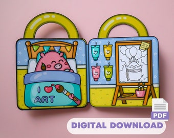 Printable Dollhouse Busy Book & Activities for Kids PDF - Etsy México