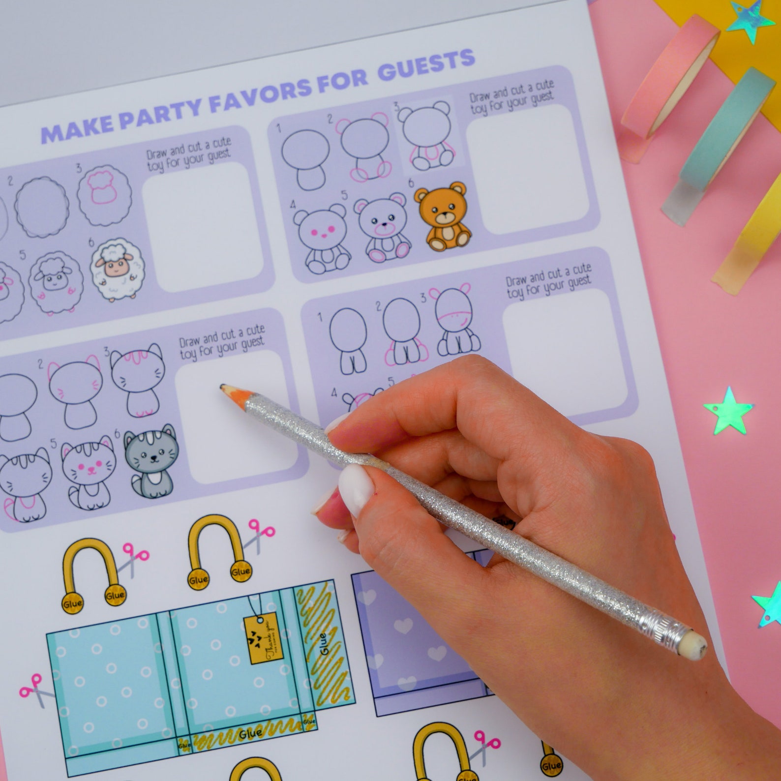 Girls Activity Pages Printable Paper Dolls Birthday Party - Etsy