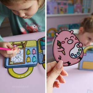 Printable DIY Project Dollhouse Piggy the Artist Activities for Kids ...