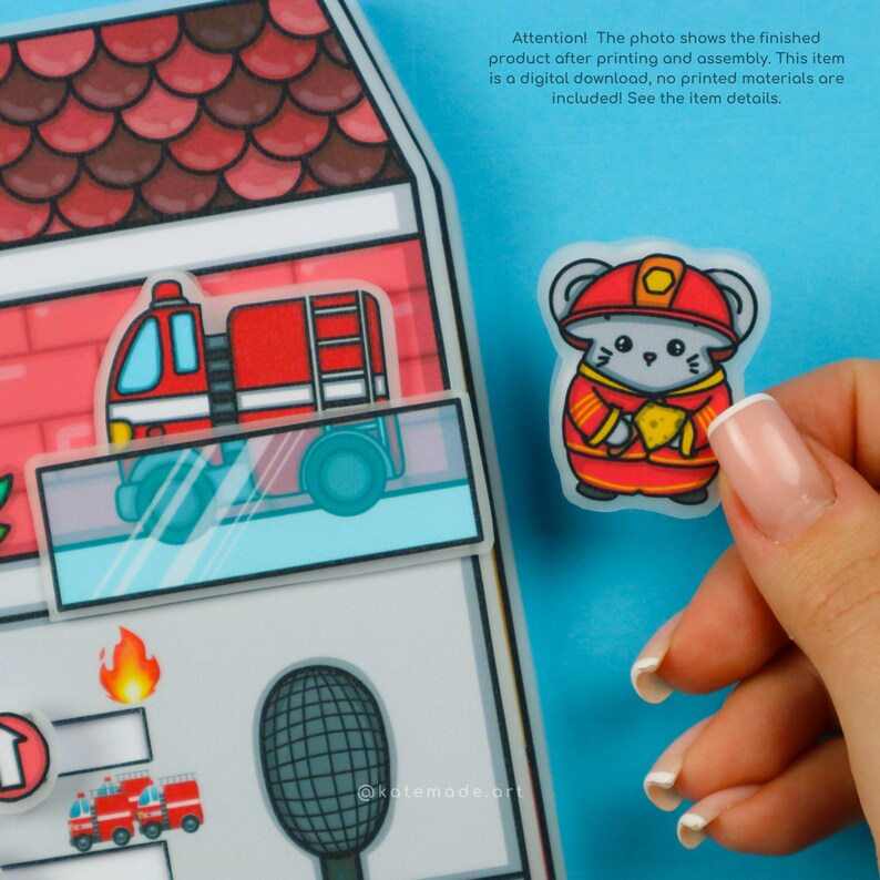 Printable Fire Station Busy Book for Kids PDF Instant - Etsy