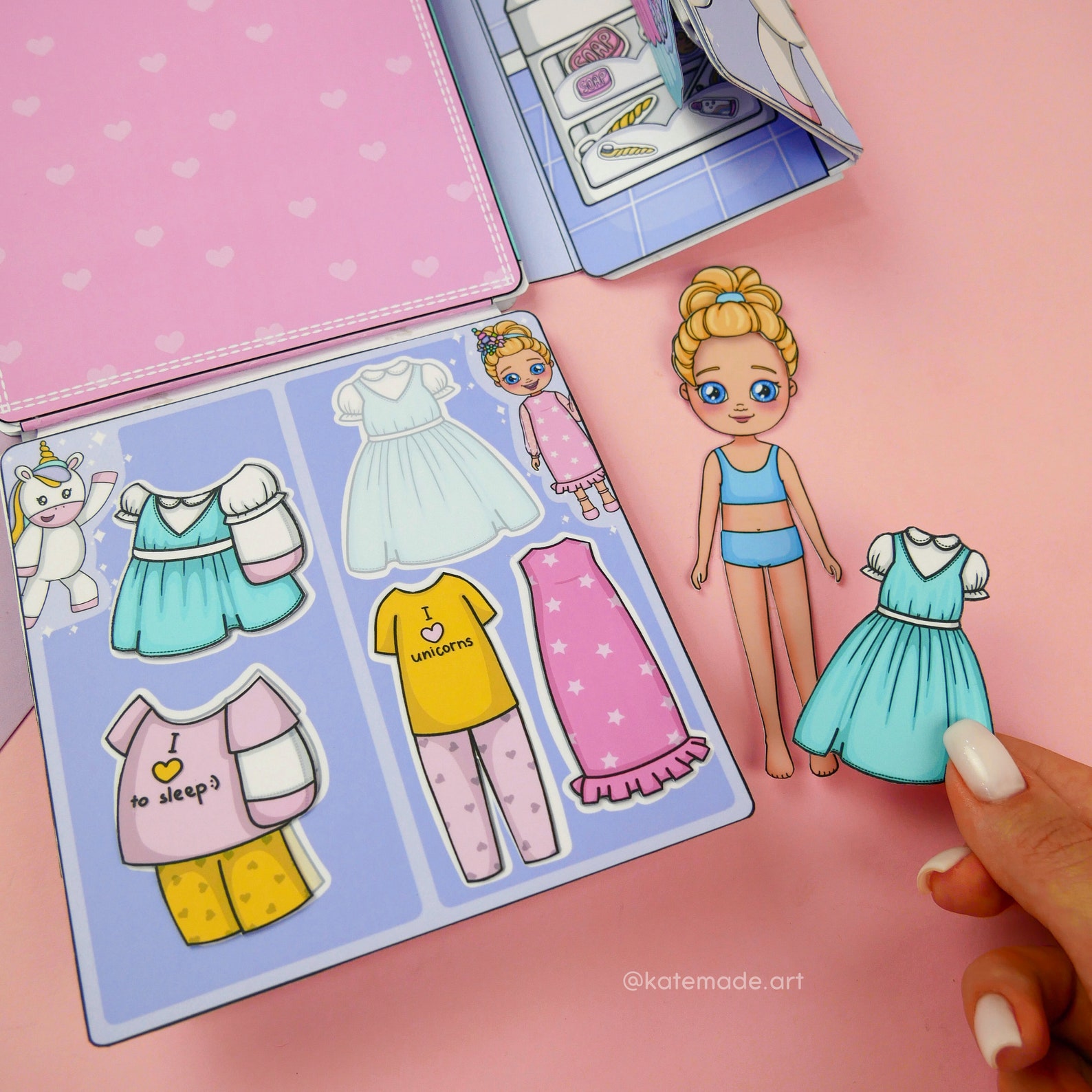 Printable DIY Project for Kids Unicorn Dollhouse Paper Dolls - Etsy