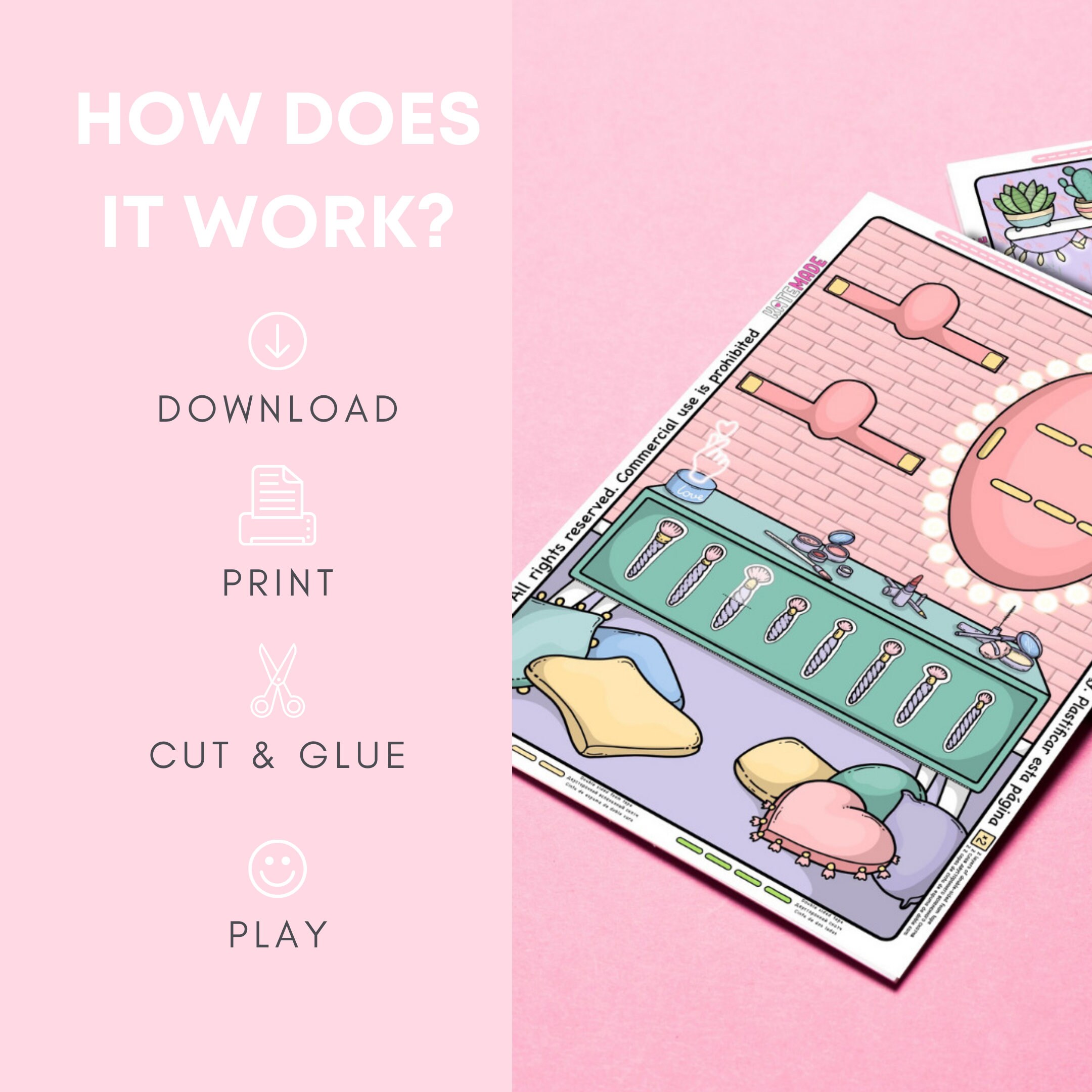 Printable Paper Dollhouse and Paper Dolls Busy Book & | Etsy UK