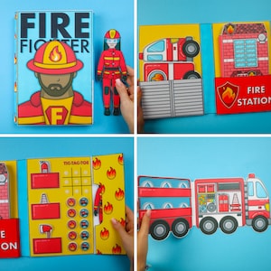 Printable Fire Station Busy Book for Kids PDF Instant - Etsy