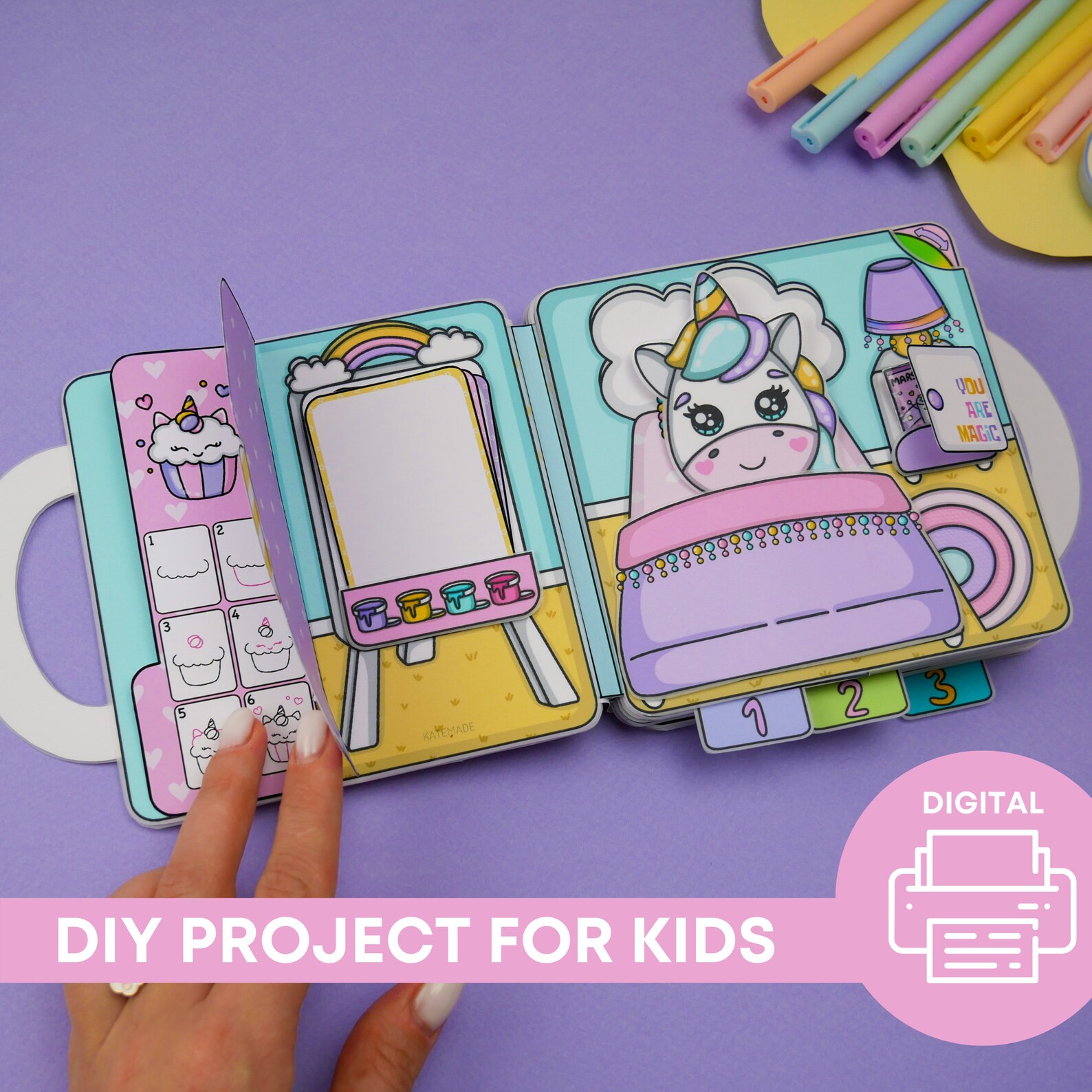 Printable Dollhouse Girls Activity Book Unicorn Printable - Etsy