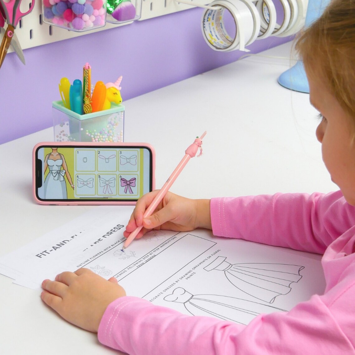 Activity book for Kids How to draw Dresses PRINTABLE Digital - Etsy España