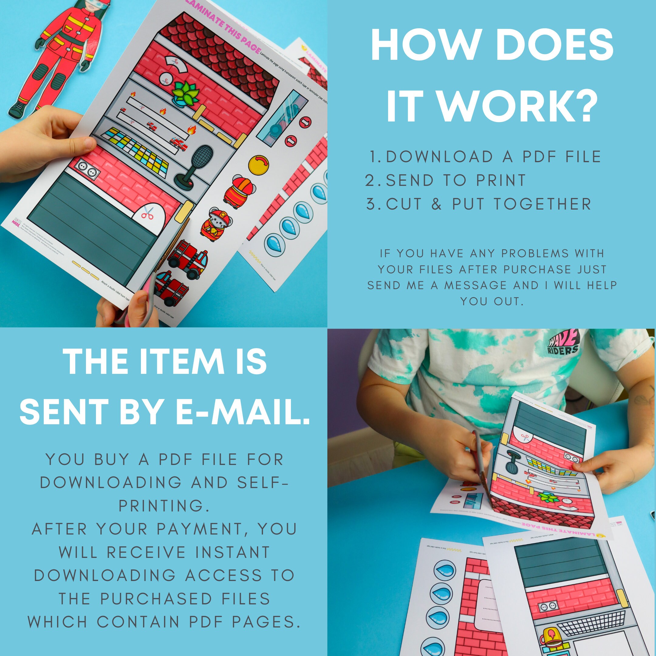 Printable Fire Station Busy Book for Kids PDF Instant - Etsy UK